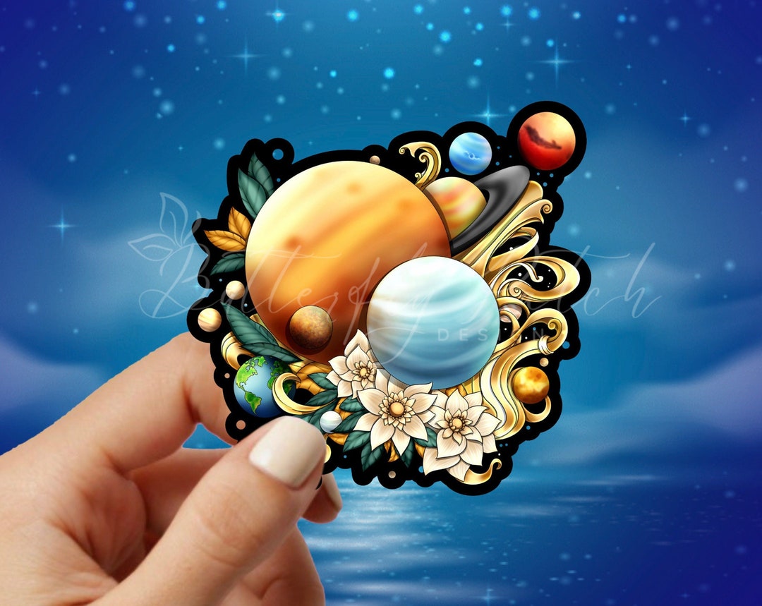 Solar System Vinyl Sticker - Etsy