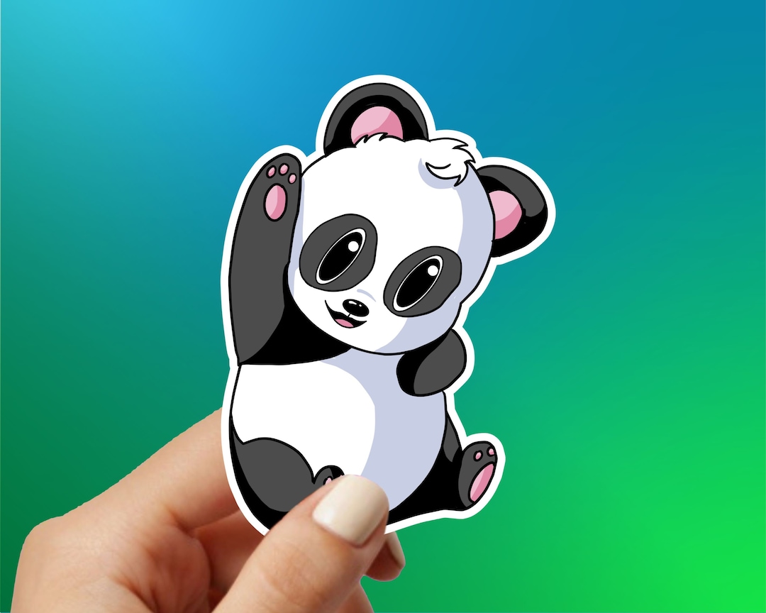 Panda Bear Vinyl Sticker - Etsy