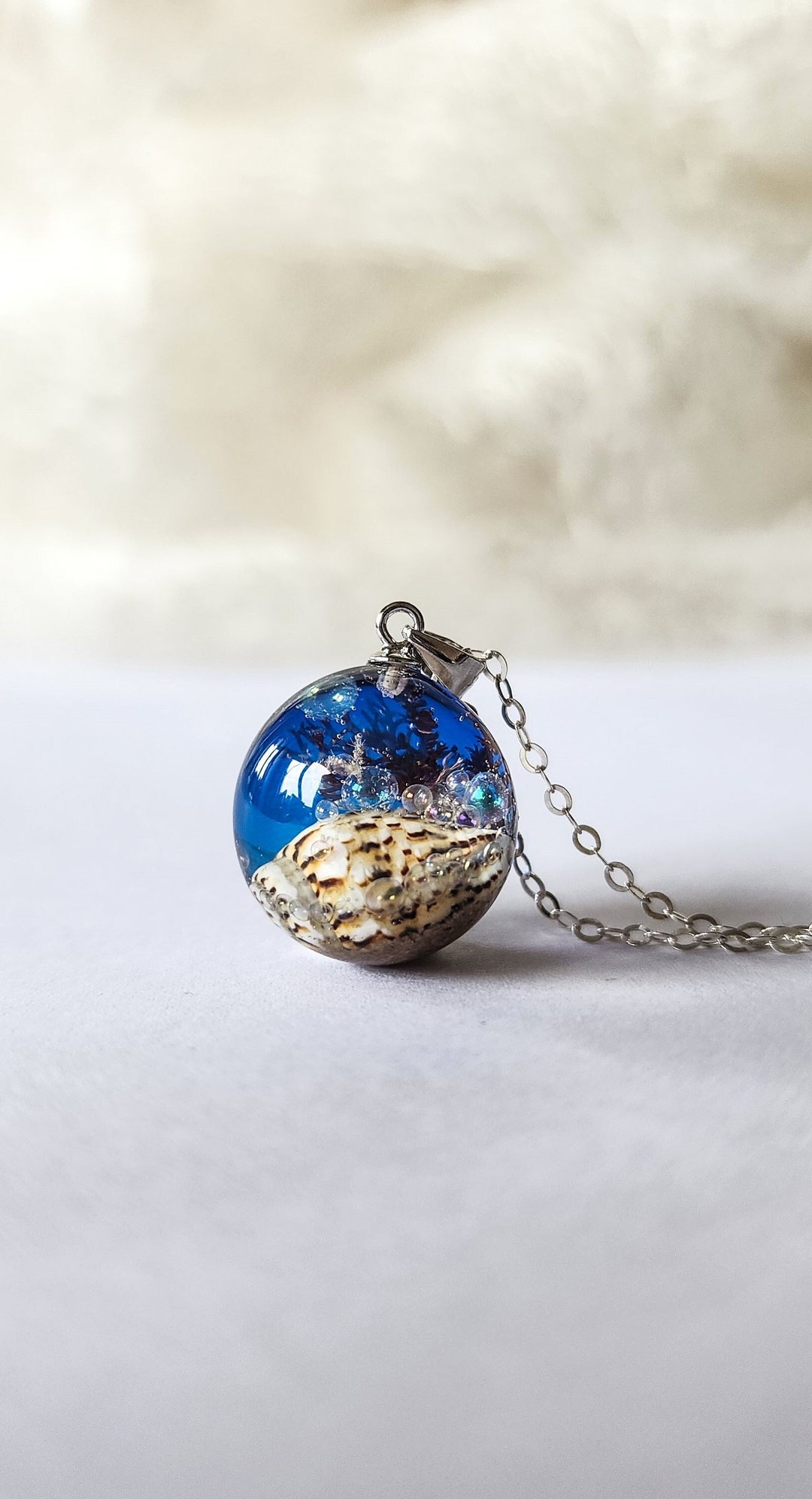 Real Snail Necklace Handmade Bio Organic Resin Necklace Snail Jewelry ...
