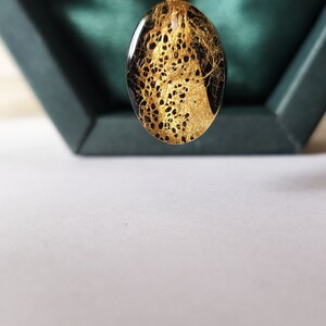 Real Gold Silk Cocoon Necklace Bio Organic Resin Necklace Real Nature ...