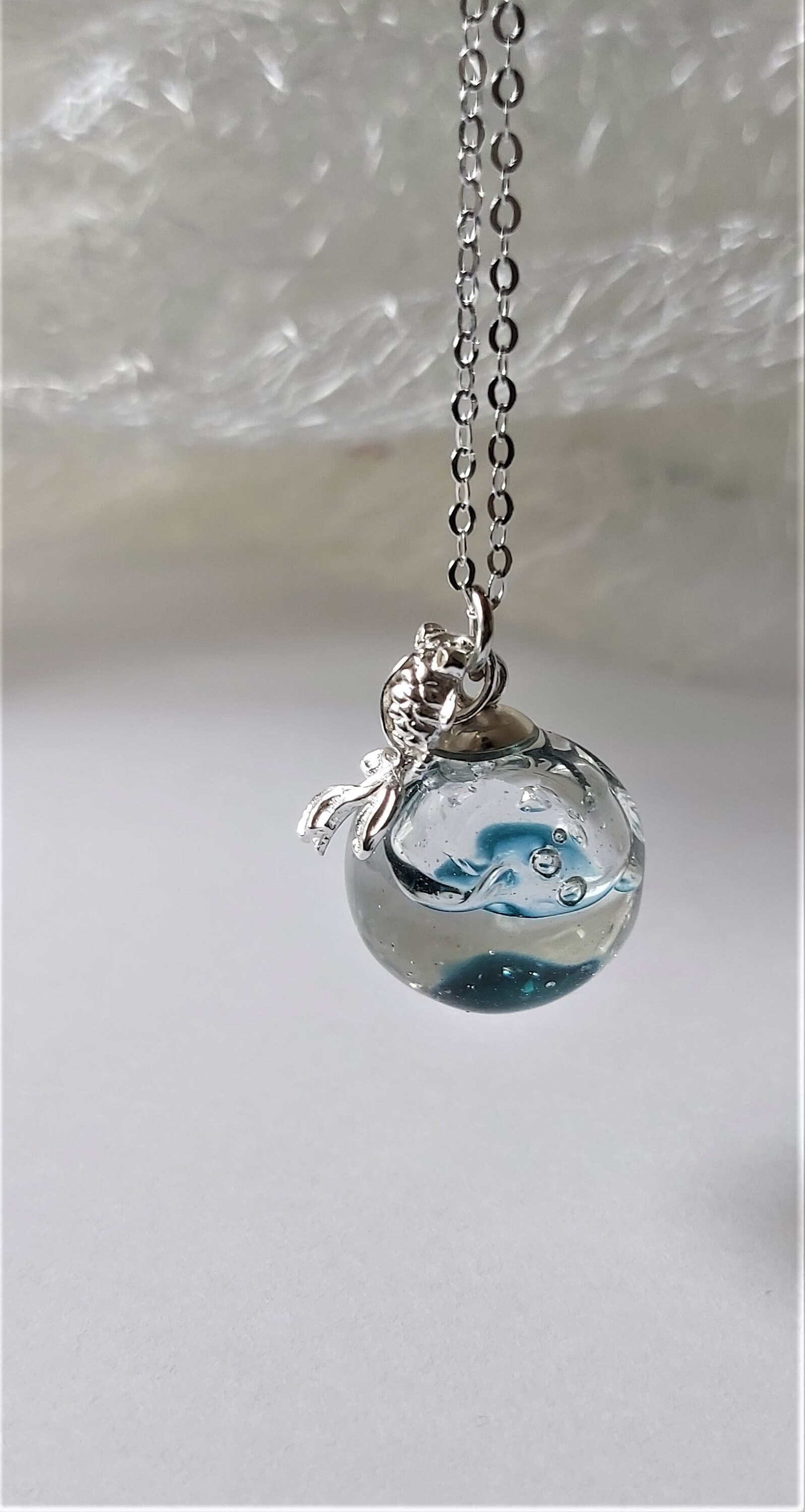 Gold fish necklace unique resin jewelry Wedding Jewellery | Etsy