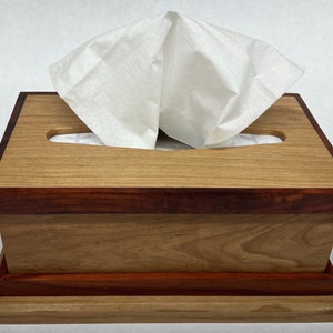 Tissue Box Cover (cherry With Padauk Trim) - Etsy