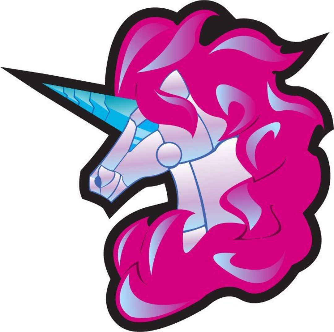 Neon Pink Robot Unicorn PNG/SVG Digital Download Clip Art for DIY ...