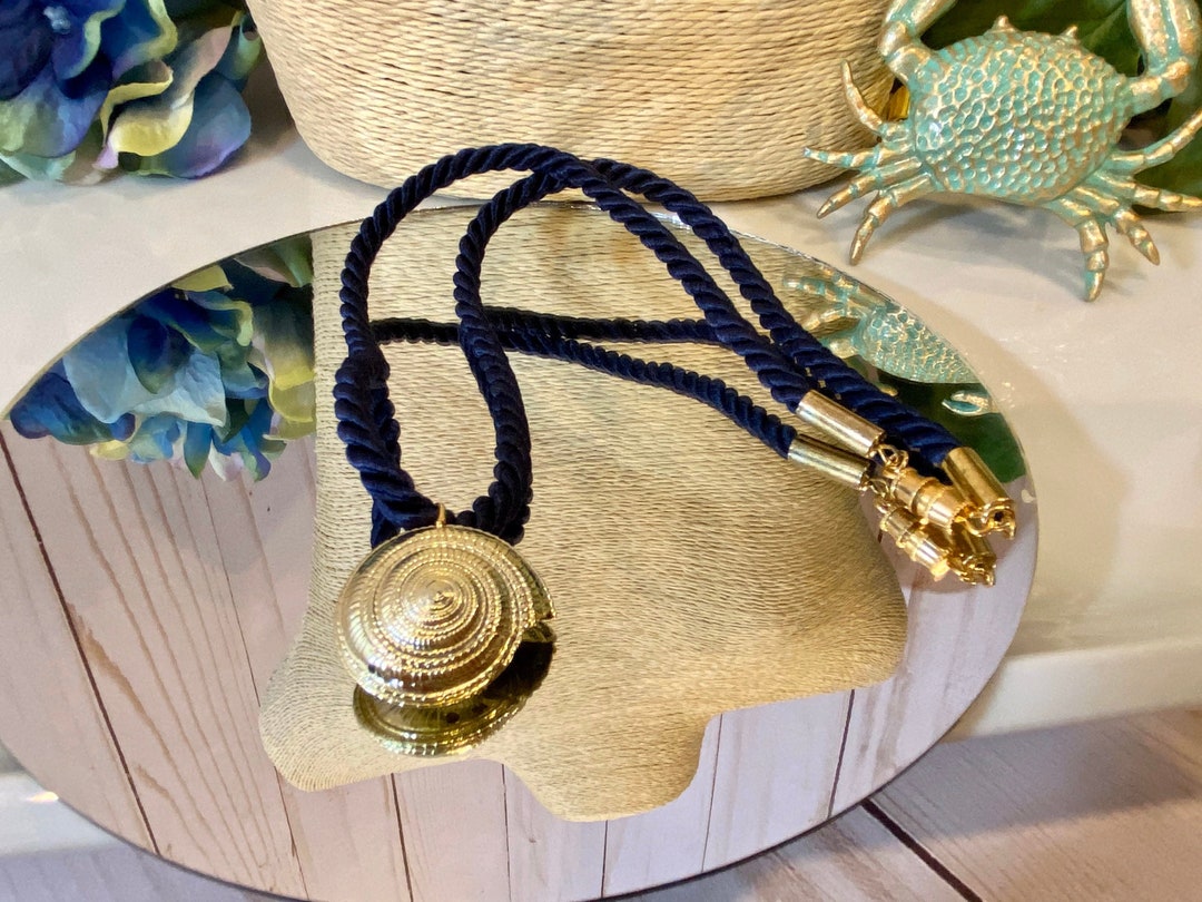 Sheshells 12k Gold Baby Sundial Necklace, NOS, Mermaid Jewelry ...