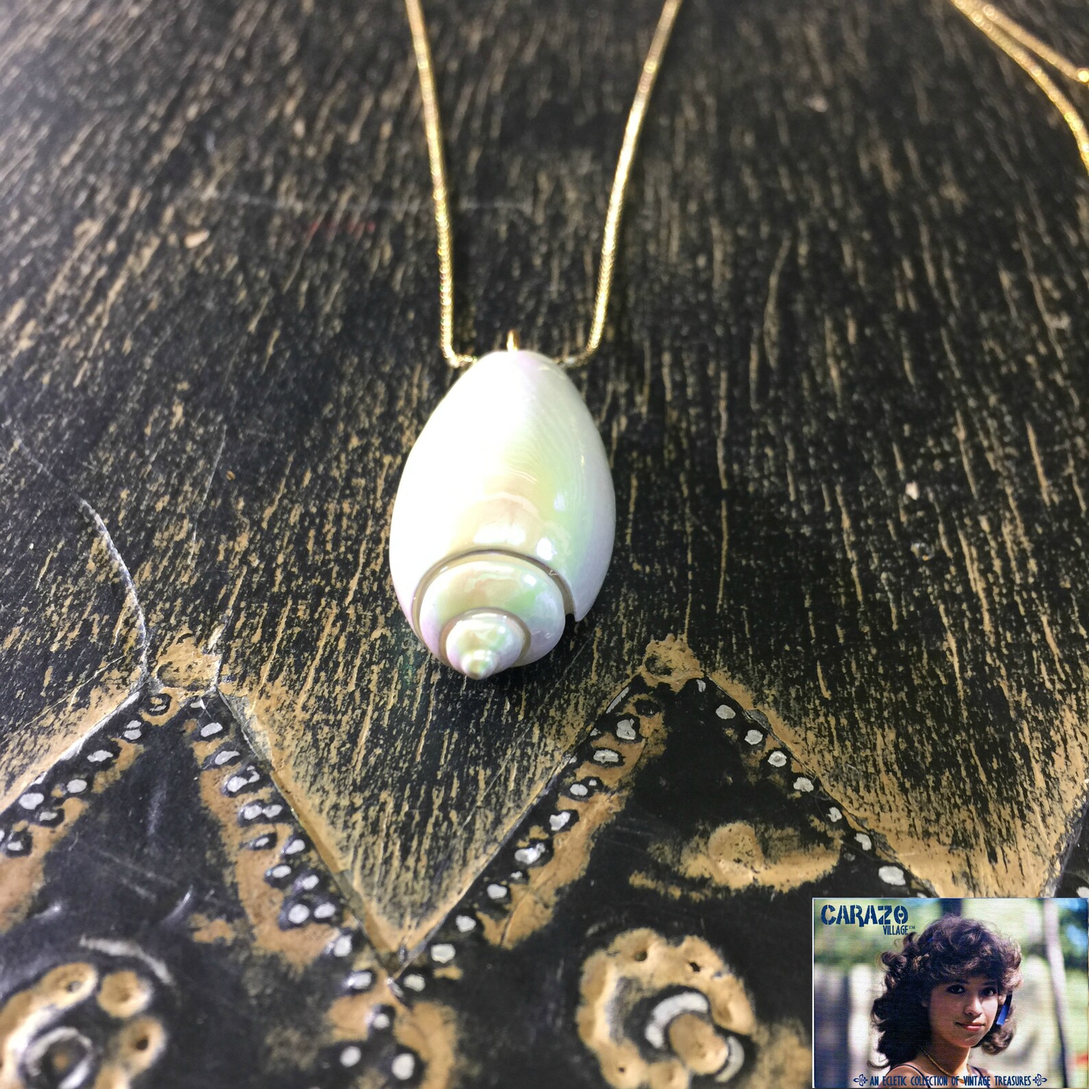 Iridescent Cone Shell Necklaces Embellished by She Shells | Etsy