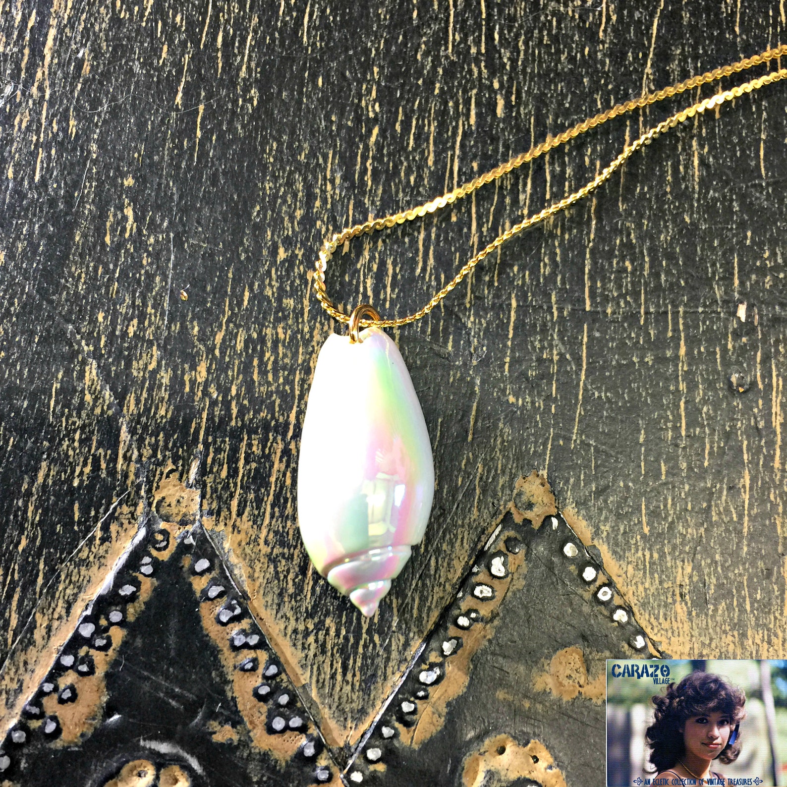 Iridescent Cone Shell Necklaces Embellished by She Shells | Etsy