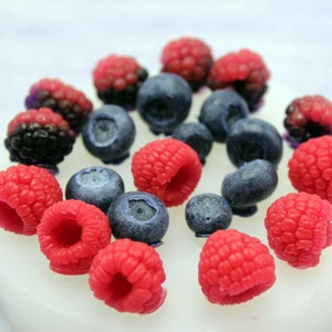 Raspberry Blackberry Blueberry Silicone Mold for Soap. Embeds Berries ...