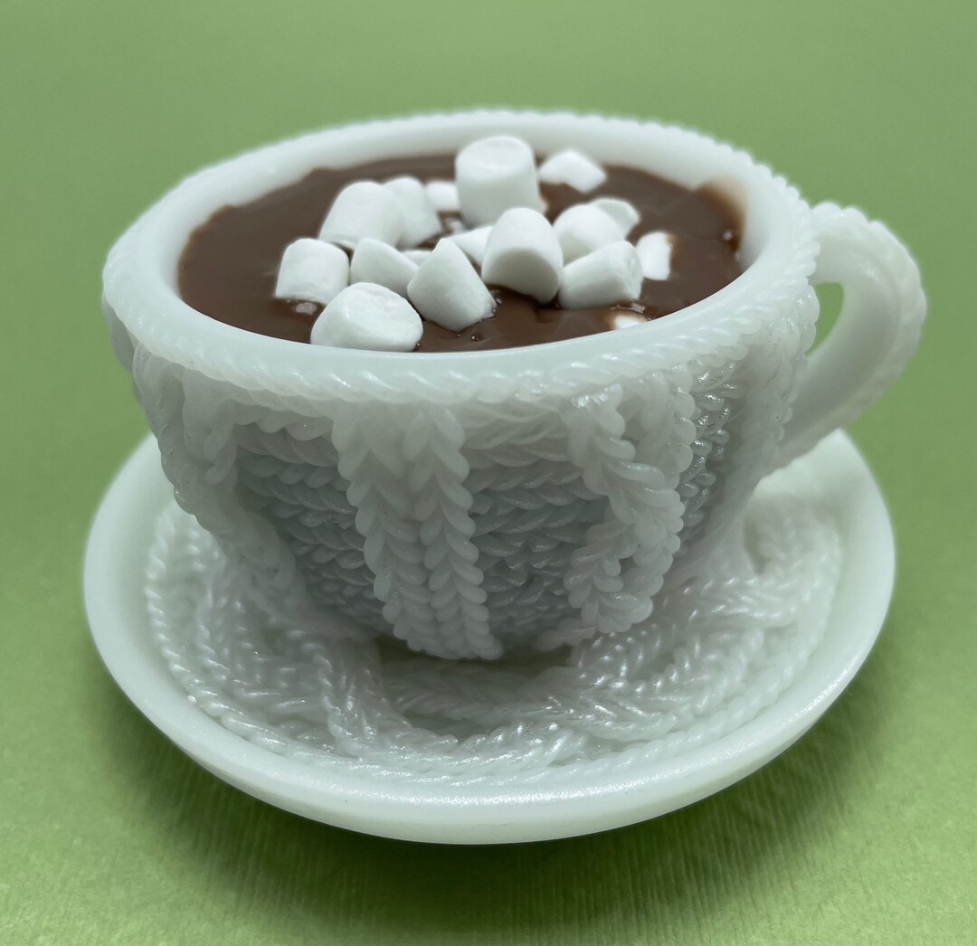 Coffee Mug Mold. Knitted Print Tea Cup Mold. Hot Chocolate Cup Craft ...