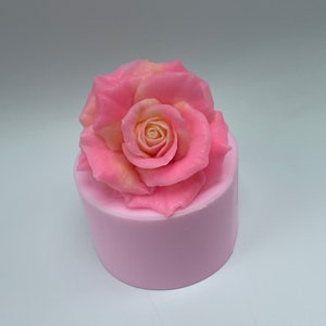 Large Rose Silicone Mold for Soap. Flower Silicone Mold. Realistic Rose ...