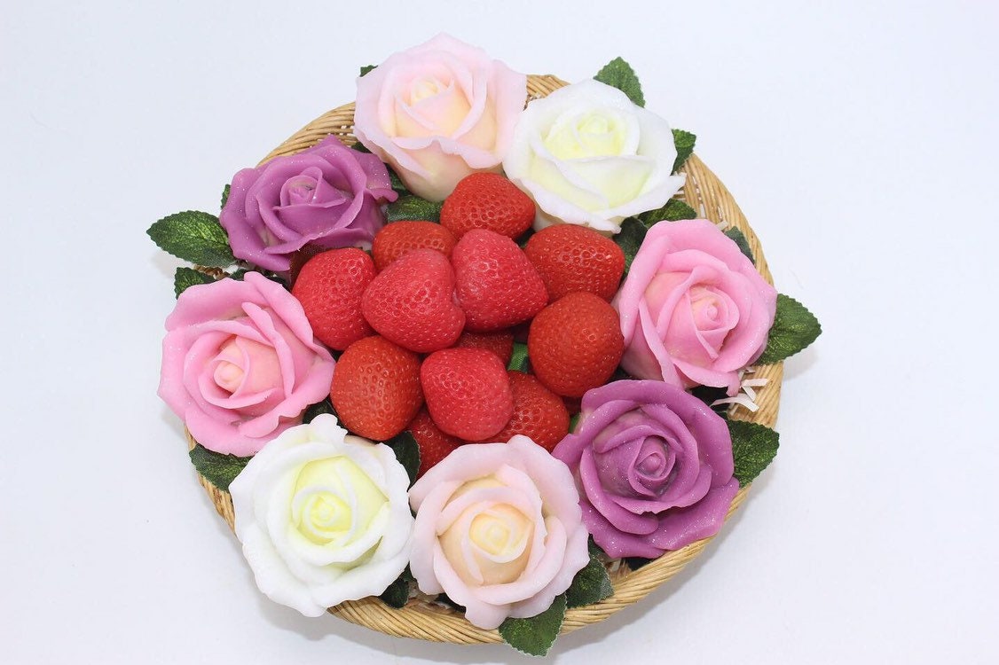 3d Strawberry Silicone Mold. Berry Embeds Mold for Soap. Epoxy Resin ...