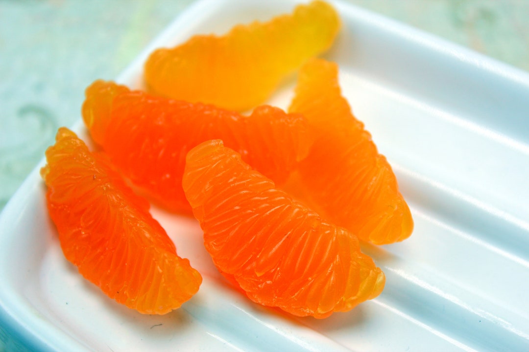 3d Mandarin Silicone Mold. Tangerine Slice Mold. Embeds Mold for Soap ...