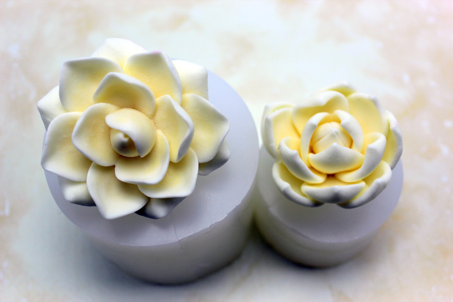 Gardenia Set of Two Silicone Molds. Flower 3d Food Grade Mold for Zefir ...