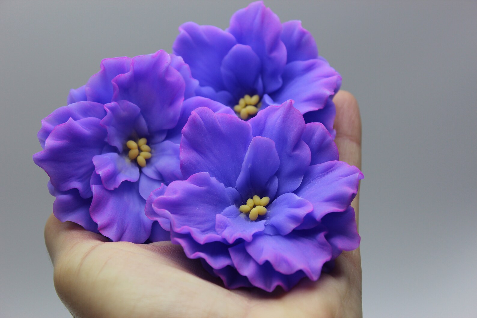 African Violet Silicone Mold. Saintpaulia Flower Silicone Mold. 3d ...