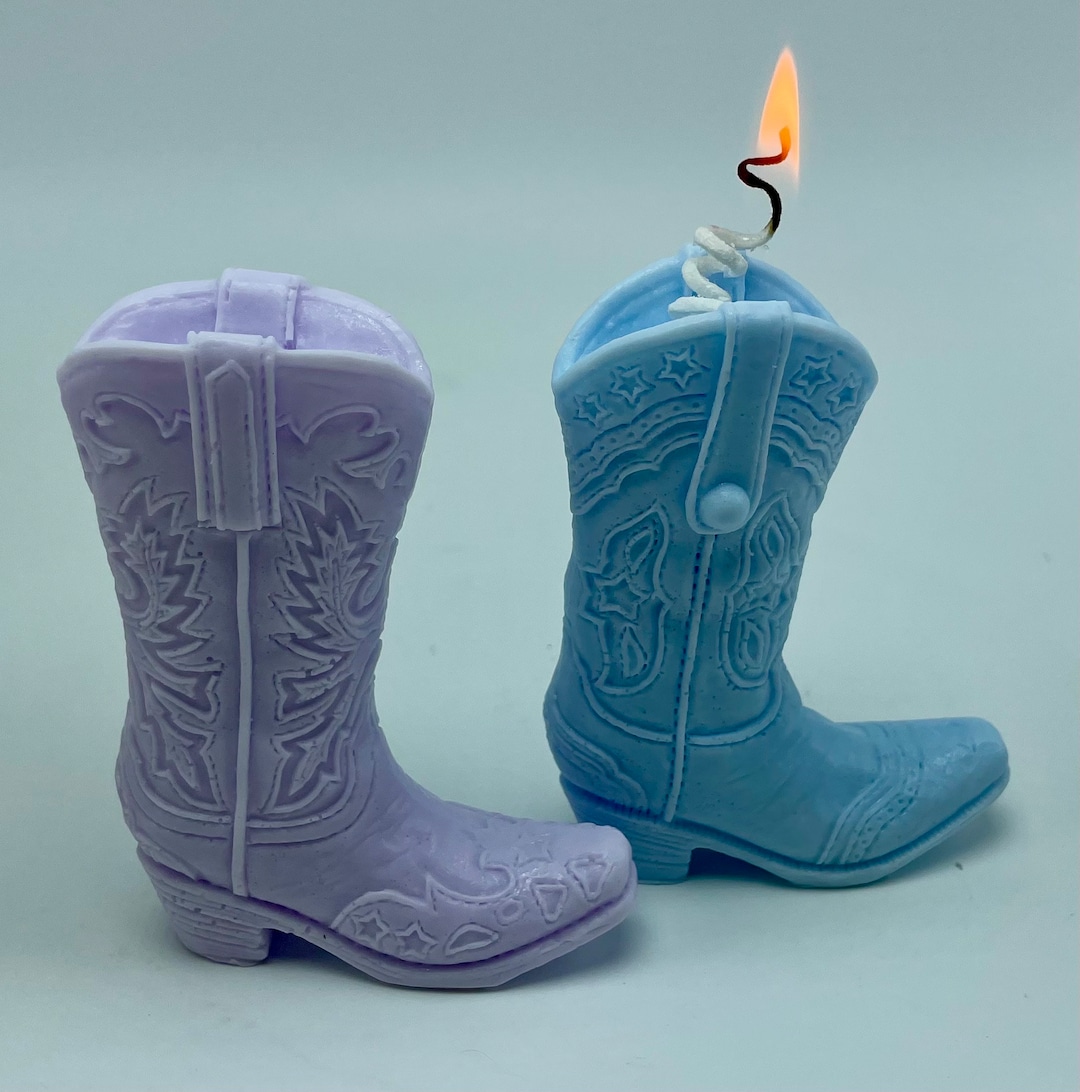 Small 3d Western Cowgirl Cowboy Boots Silicone Mold. Soap Epoxy Resin ...