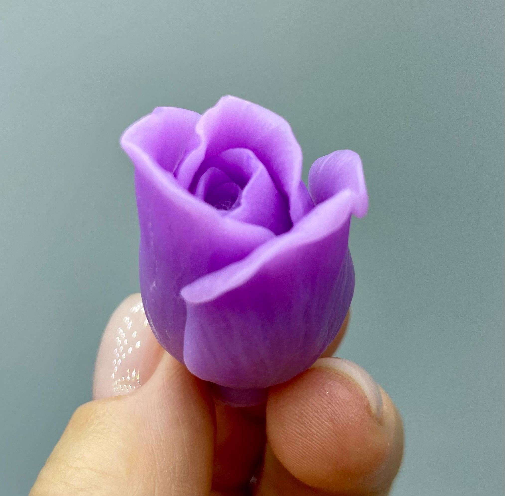 3d Mini Rose Bud Silicone Mold. Little Rose Bud Food Grade Silicone ...