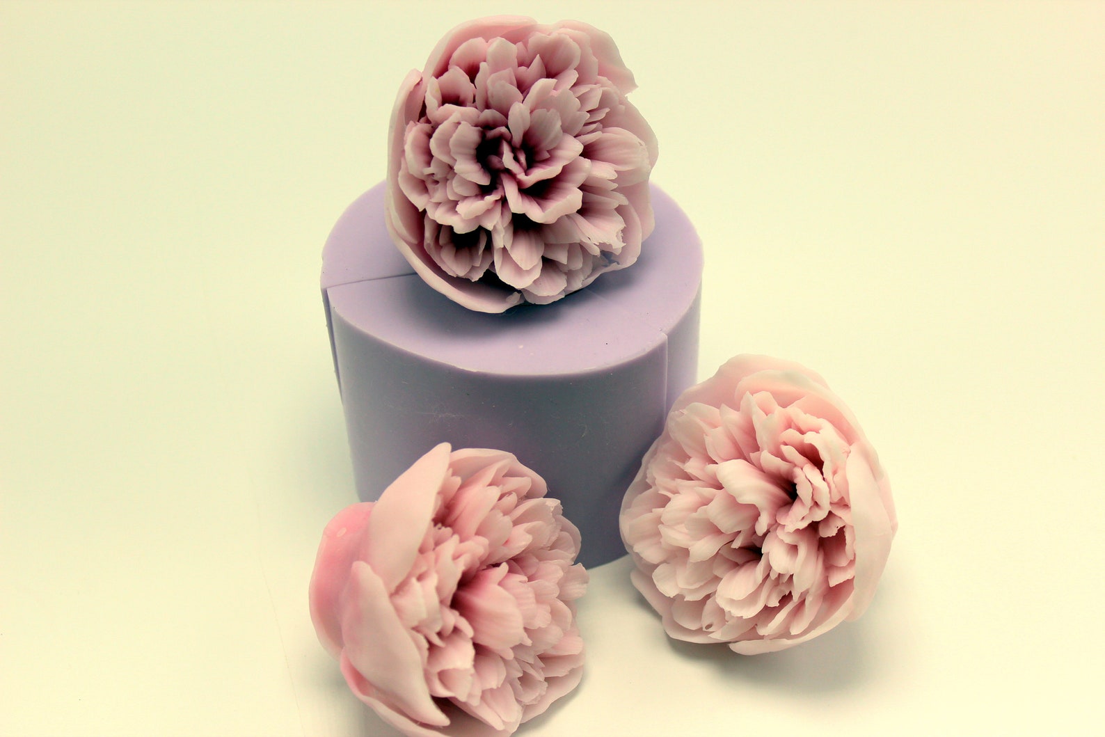 Peony Silicone Mold for Soap. Large Flower Mold. Floral Peony Mold ...