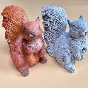 3d Squirrel Silicone Mold. 3d Large Squirrel Mold for Wax Soap Concrete ...