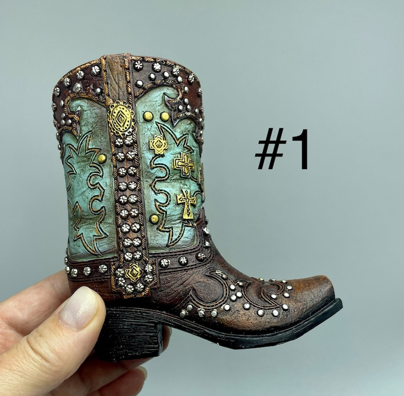 3d Western Cowgirl Boots Silicone Mold. Soap Epoxy Resin Wax Concrete ...