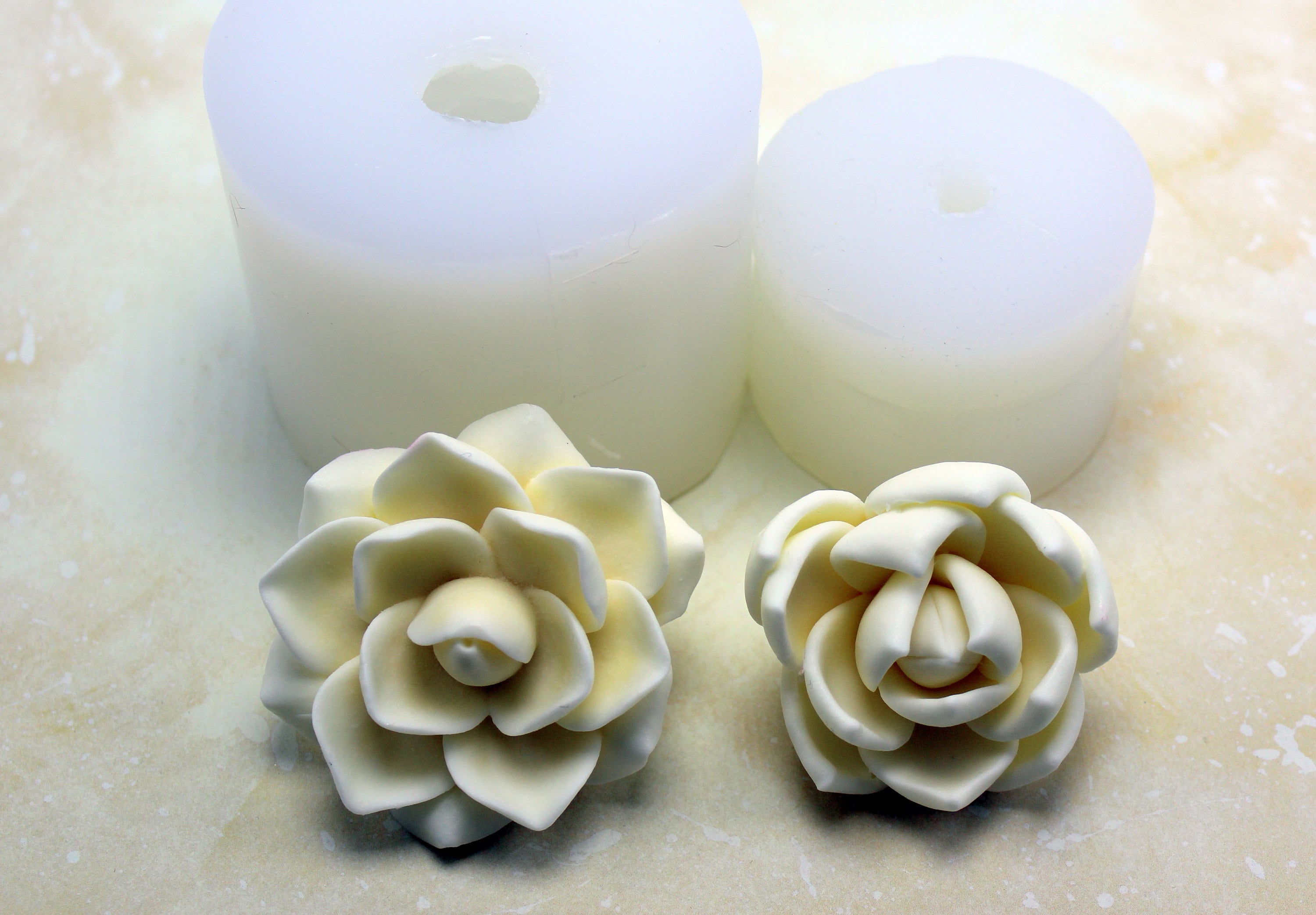 Gardenia Set of Two Silicone Molds. Flower 3d Food Grade Mold for Zefir ...