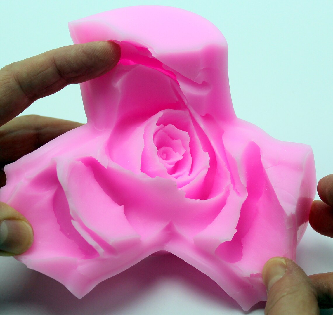 3d Rose Silicone Mold. - Etsy