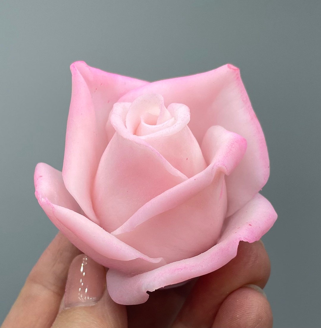 3d Rose Bud Silicone Mold for Soap. Rose Bud Flower Silicone Mold. Food ...