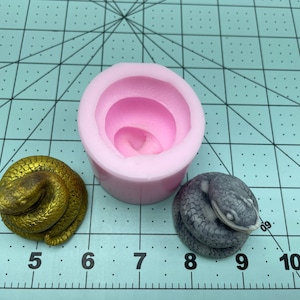 Small 3d Snake Silicone Mold. Cobra Snake Mold for Wax Soap Concrete ...