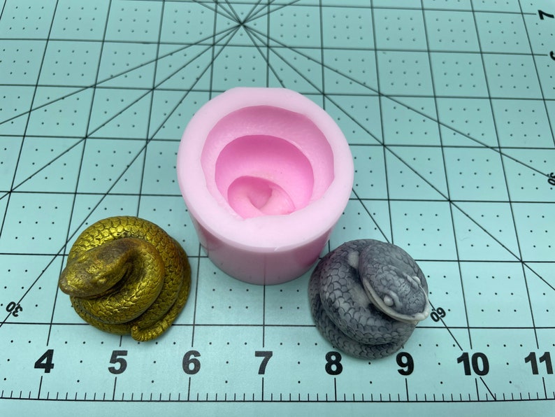 Small 3d Snake Silicone Mold. Cobra Snake Mold for Wax Soap | Etsy