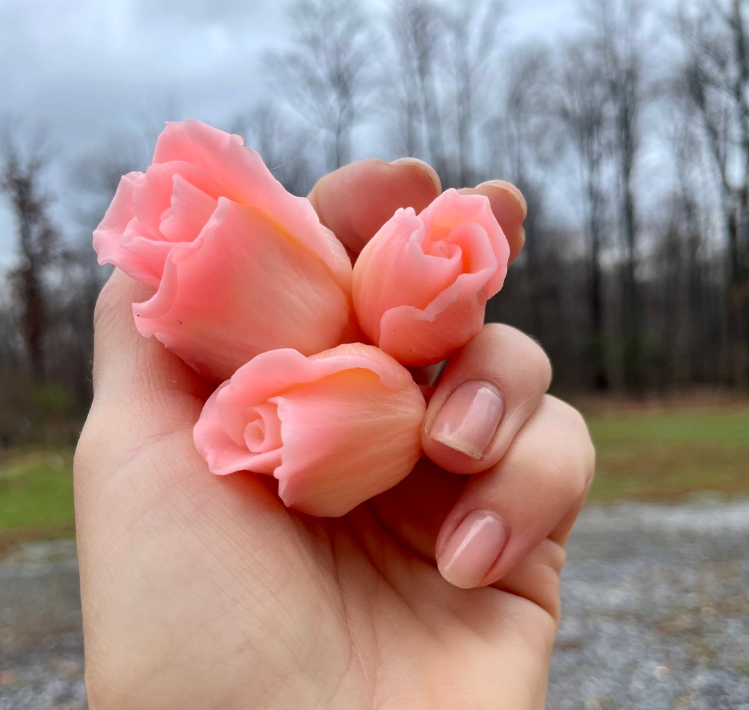 Rose Bud Set Silicone Molds for Soap Chocolate Jelly Etc. Floral Rose ...