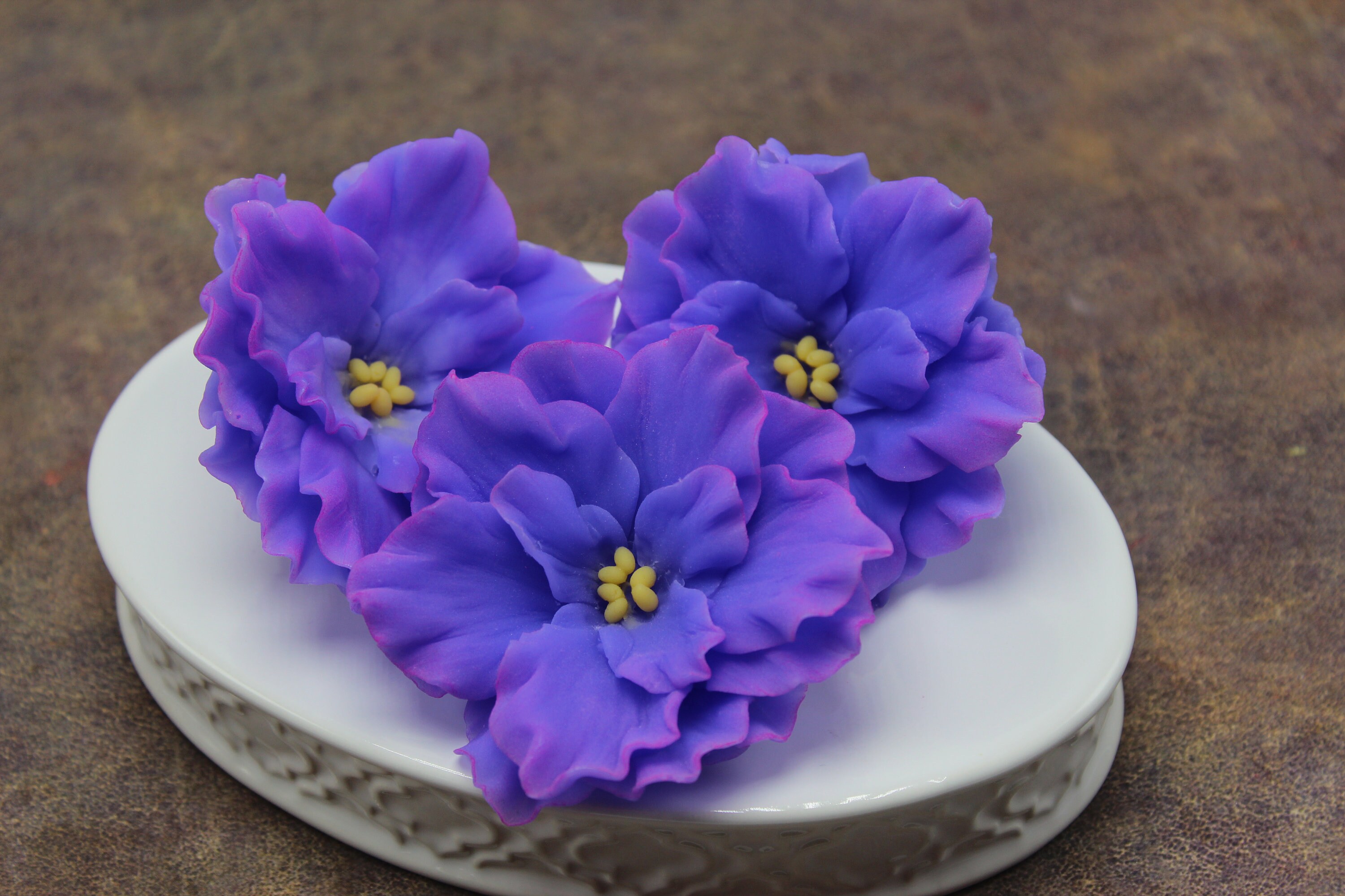 African Violet Silicone Mold. Saintpaulia Flower Silicone Mold. 3d ...