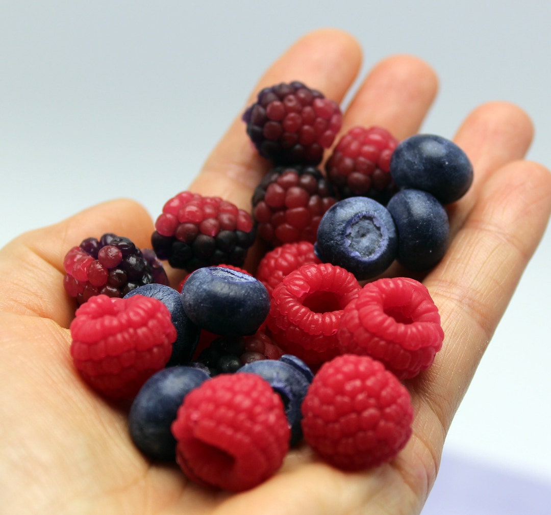 Raspberry Blackberry Blueberry Silicone Mold for Soap. Embeds Berries ...