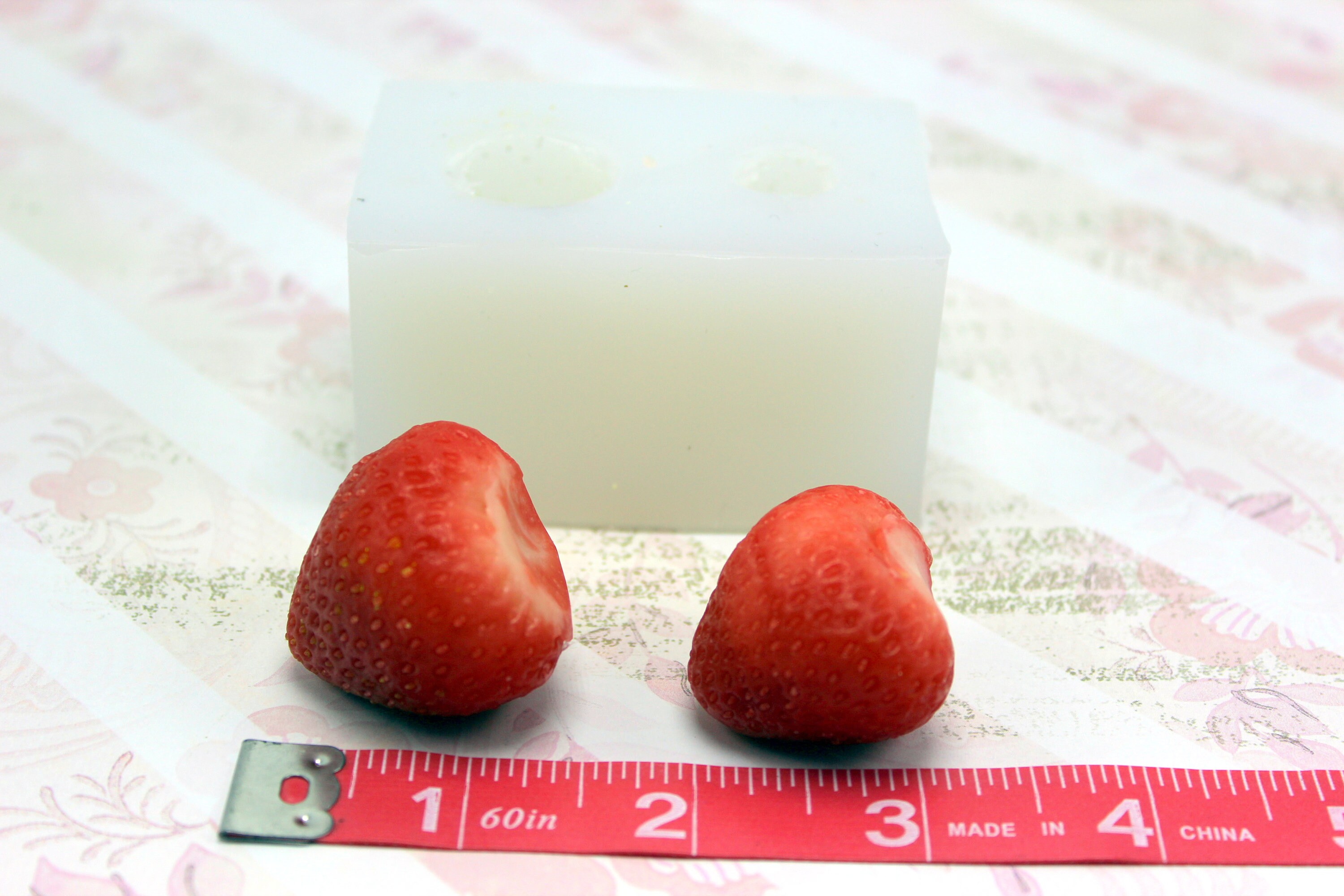3d Strawberry Silicone Mold. Berry Embeds Mold for Soap. Epoxy Resin ...