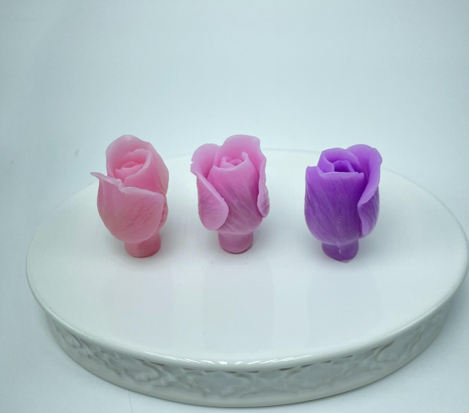 3d Mini Rose Bud Silicone Mold. Little Rose Bud Food Grade Silicone ...