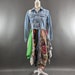 Upcycled Long Flowy Denim and Fabric Jacket Small - Etsy