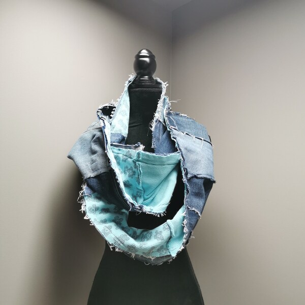 Denim Scarf - Etsy