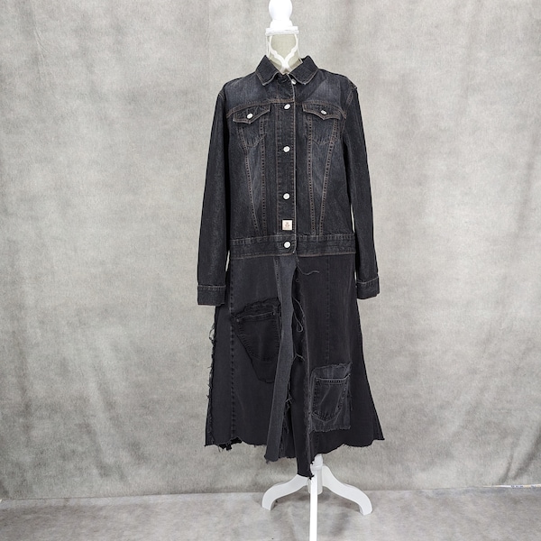 Long Denim Jacket - Etsy