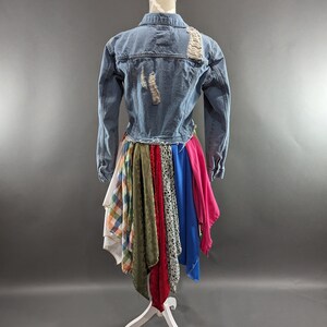 Upcycled Long Flowy Denim and Fabric Jacket Small - Etsy