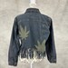 Upcycled Denim Marijuana Leaves Jacket -XL - Etsy