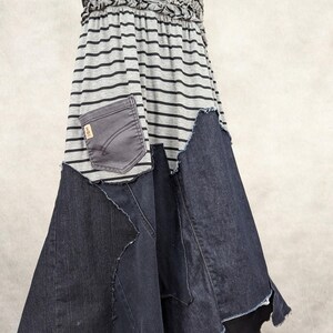 Upcycled Sundress With Denim Patchwork Detail - M/L - Etsy