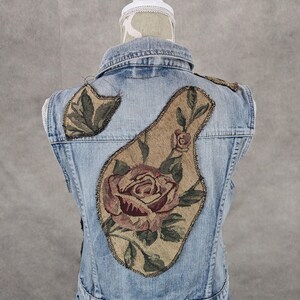 Upcycled Long Denim Vest With Frayed Fringe Hem. S/M - Etsy