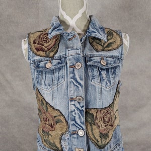 Upcycled Long Denim Vest With Frayed Fringe Hem. S/M - Etsy