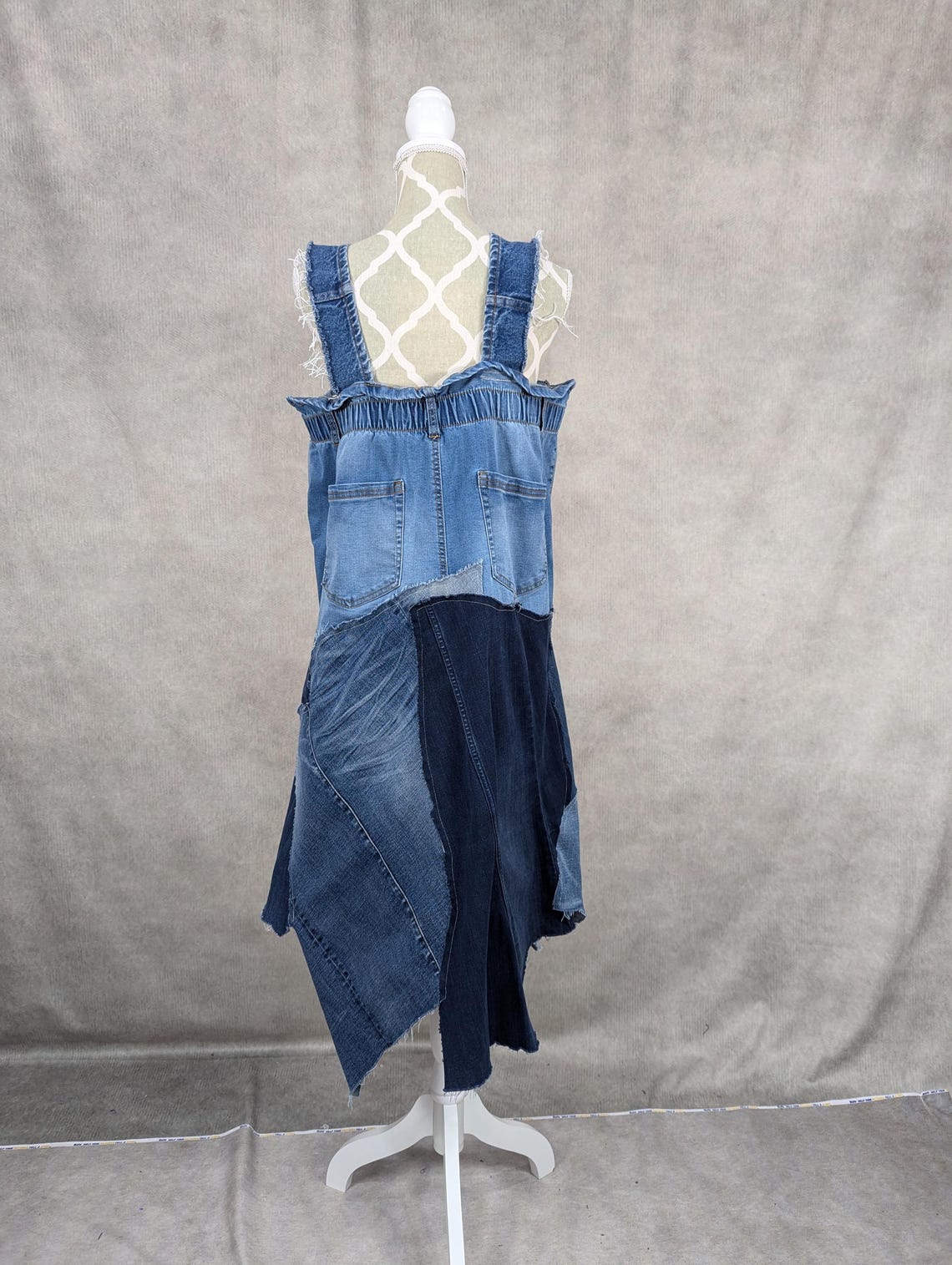 Upcycled Denim Patchwork Dress - Large - Etsy