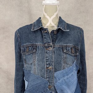 Upcycled Long Denim Patchwork Jacket -XL - Etsy