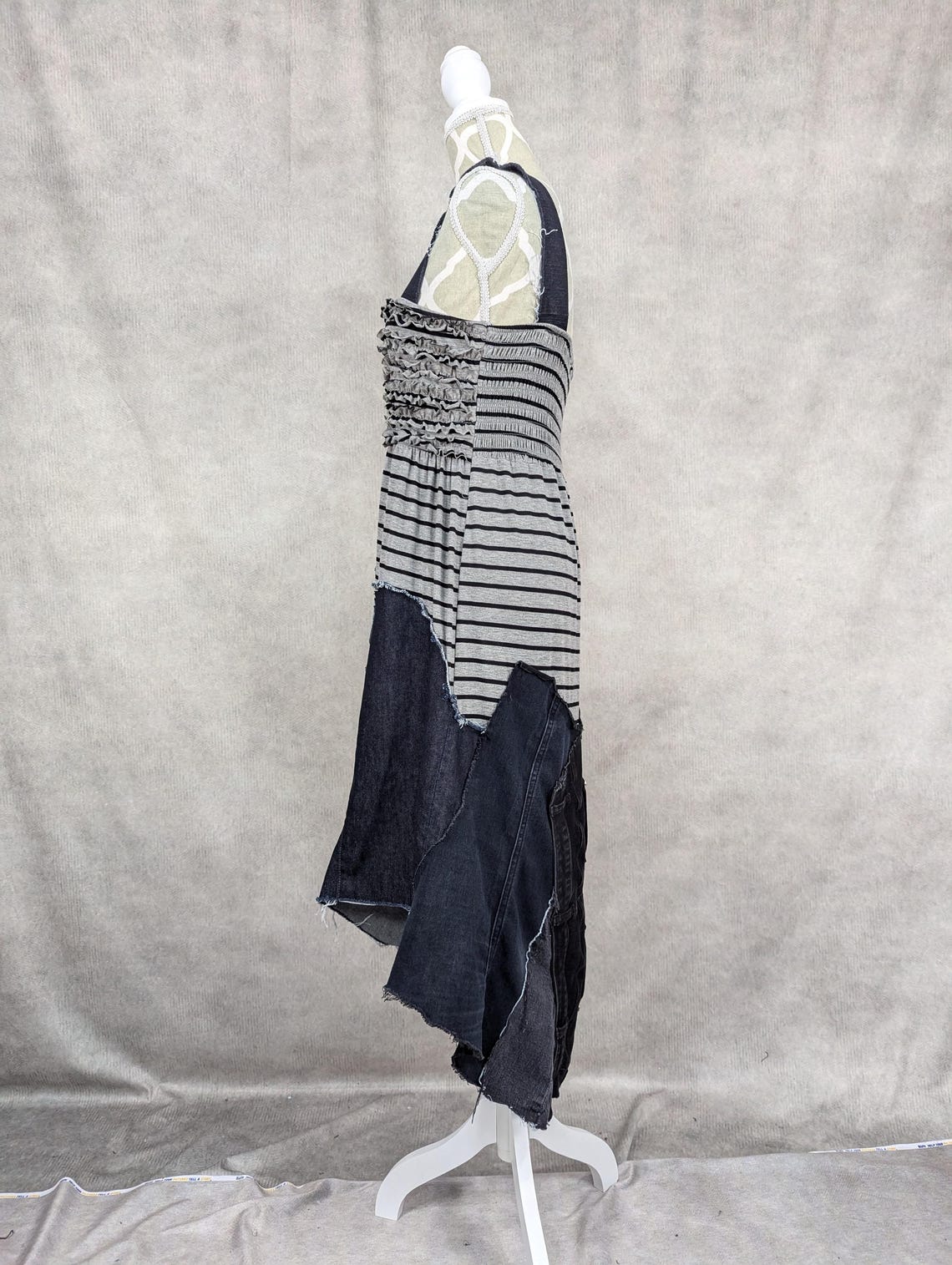 Upcycled Sundress With Denim Patchwork Detail - M/L - Etsy