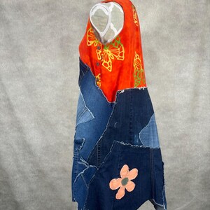 Upcycled Denim Patchwork Sundress- S/M - Etsy