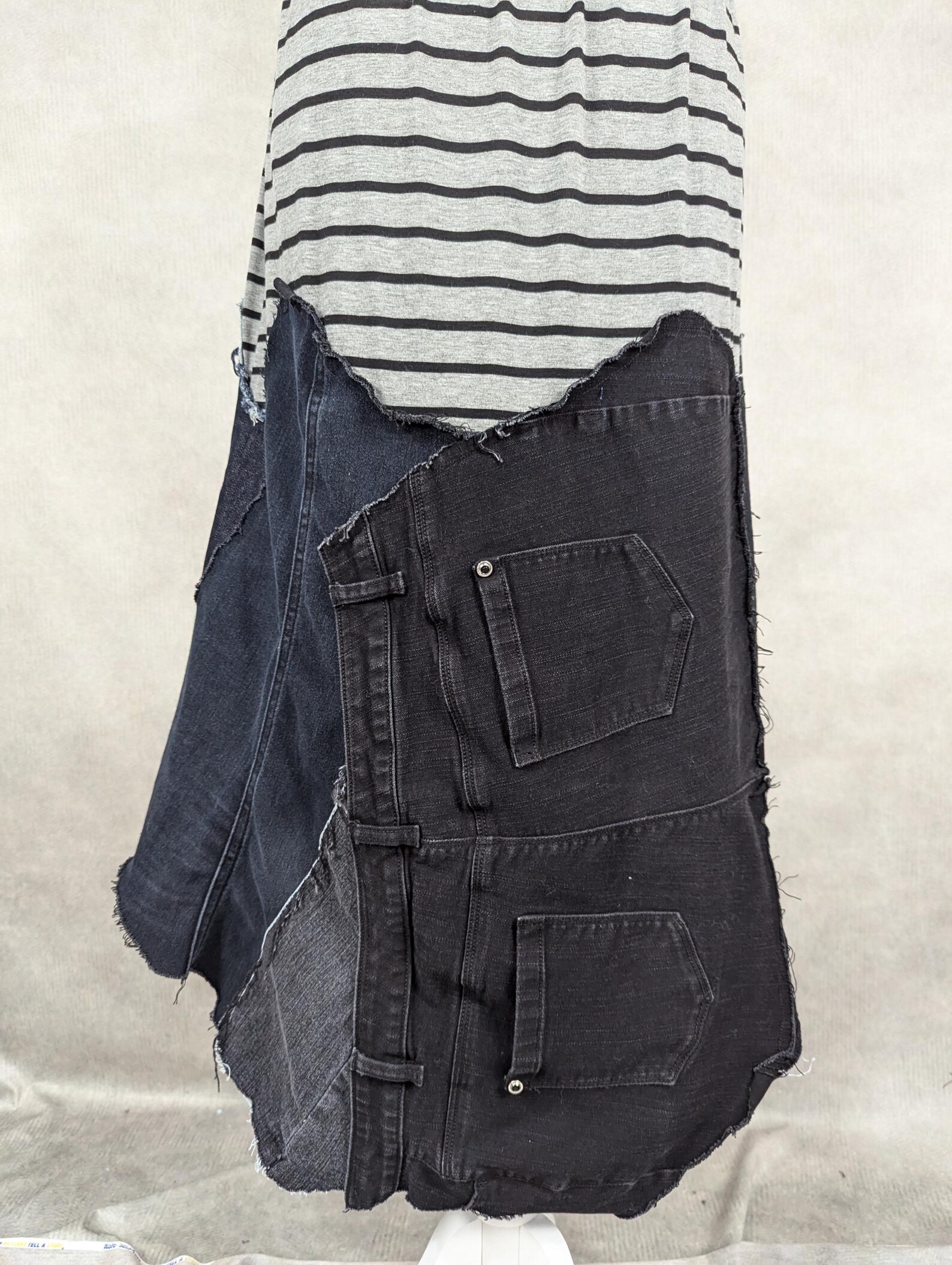 Upcycled Sundress With Denim Patchwork Detail - M/L - Etsy