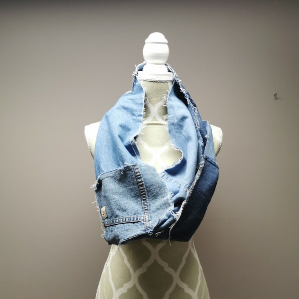Denim Scarf - Etsy