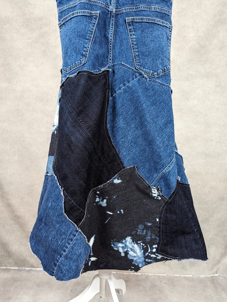 Upcycled Denim Patchwork Dress - XL - Etsy