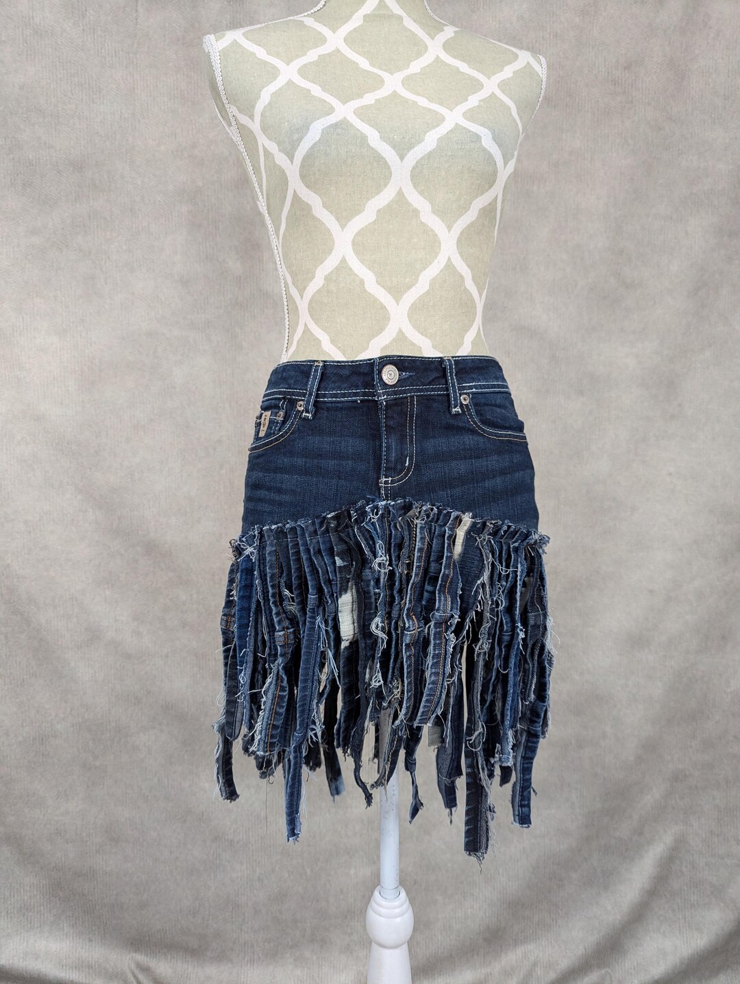 Update Frayed Fringe Hem Skirt-size 3/4 - Etsy