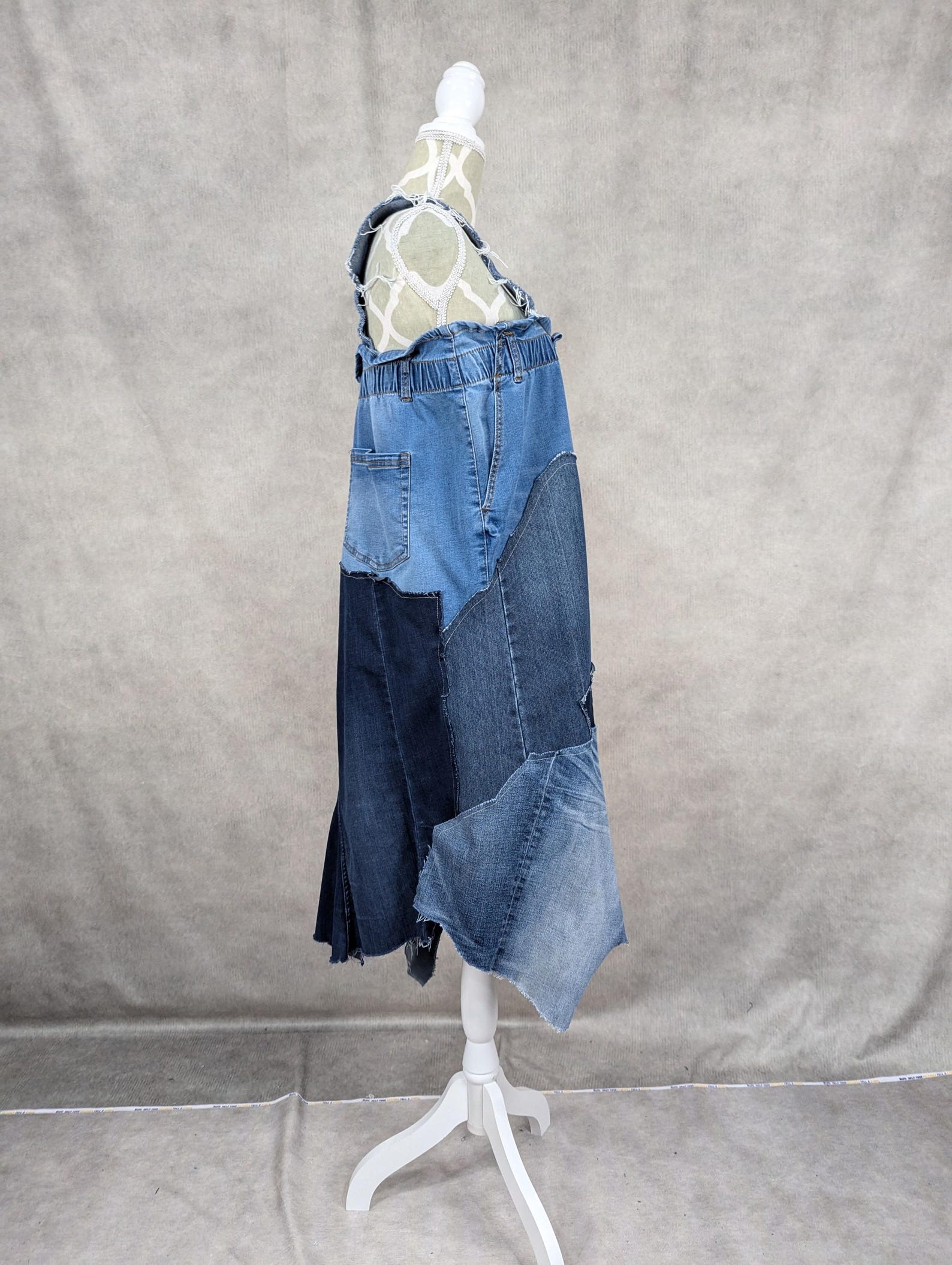 Upcycled Denim Patchwork Dress - Large - Etsy