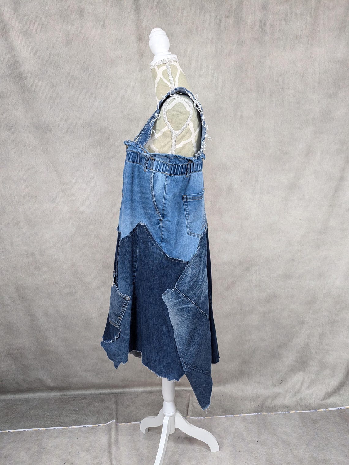 Upcycled Denim Patchwork Dress - Large - Etsy